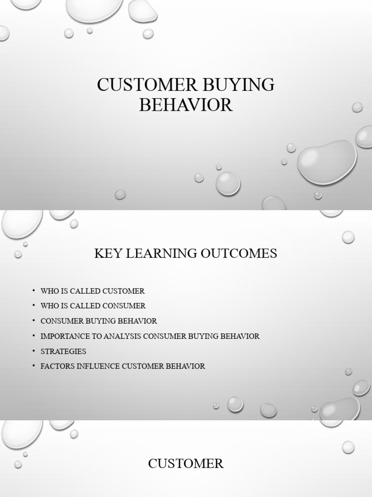 Consumer Buying Behavior Pdf