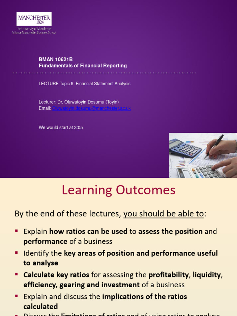 Week 9 Lecture 1 and 2 Financial Statement Analysis | PDF | Dividend | Leverage (Finance)