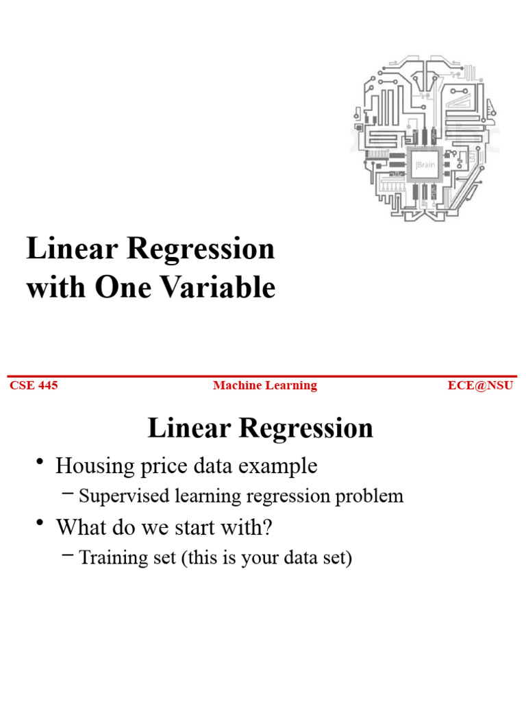 Linear Regression - Univariate | PDF | Regression Analysis | Derivative Linear Regression - Univariate | PDF | Regression Analysis | Derivative