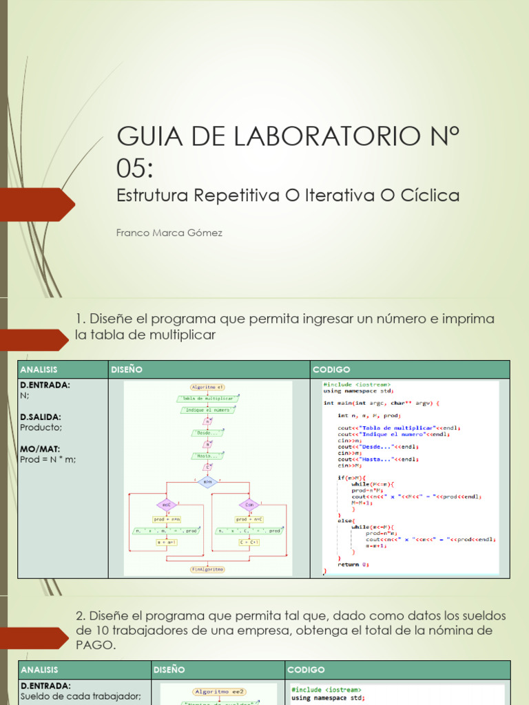 Guia de Laboratorio #05:: Estrutura Repetitiva O Iterativa O Cíclica | PDF | Matemática ...
