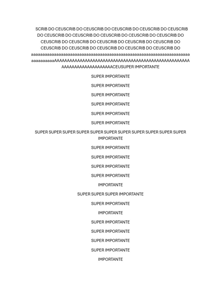 DOCUMENTO IMPORTANTE Muito | PDF