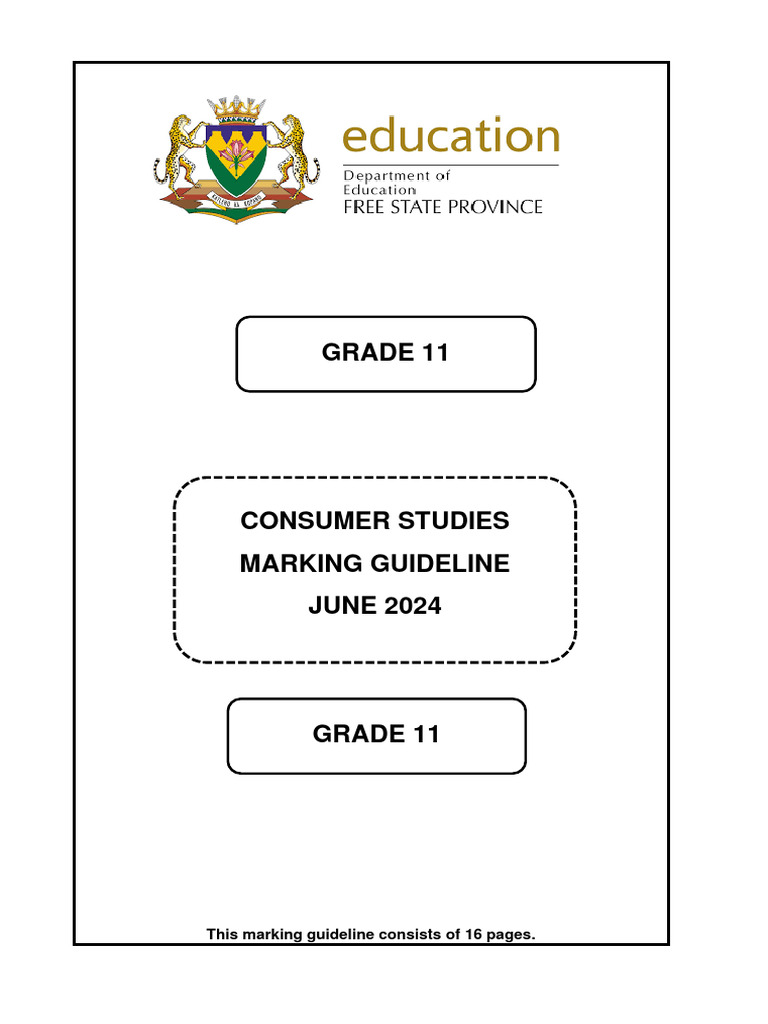 2024 GR 11 CNST June Marking Guideline | PDF | Fat | Saturated Fat