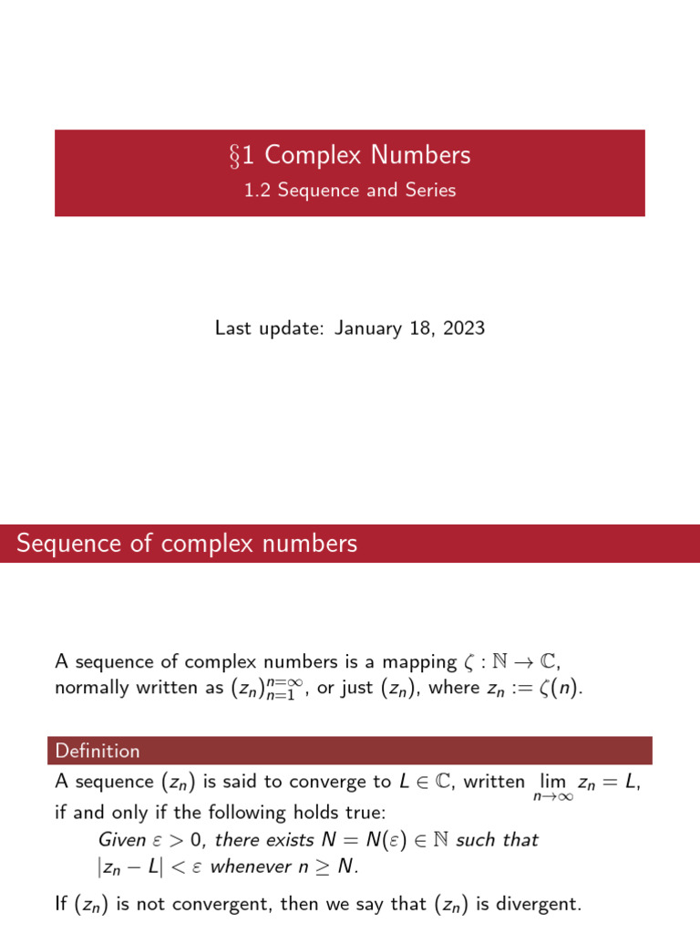 1.2 Sequence and Series | PDF | Continuous Function | Limit (Mathematics)