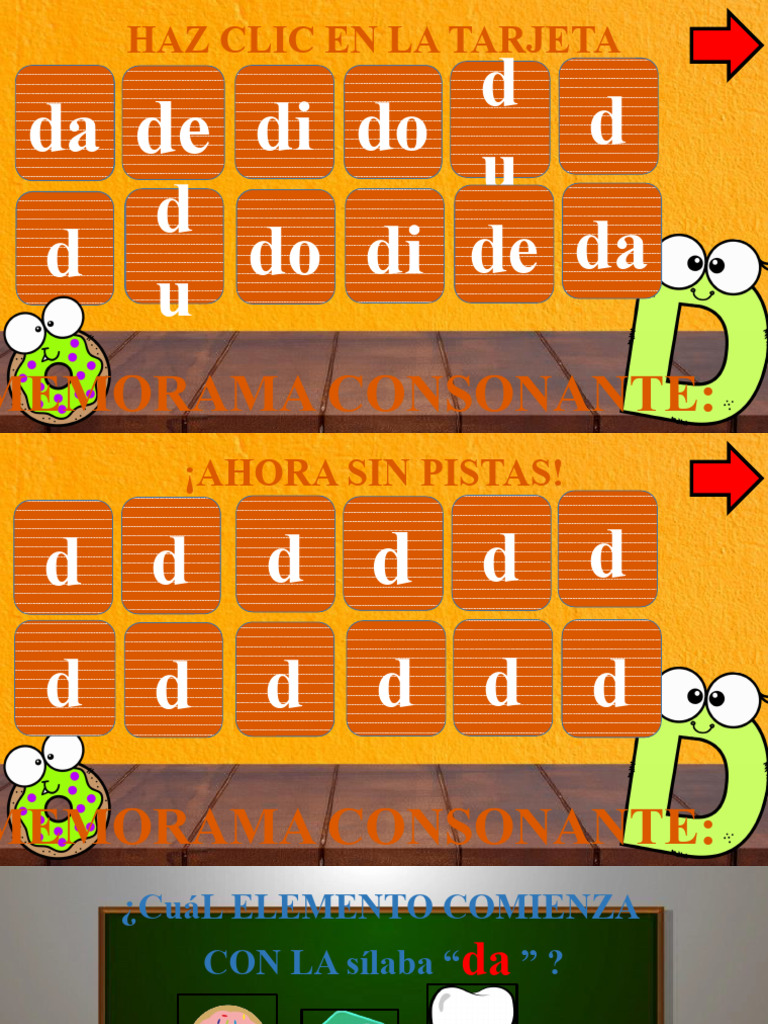 Memorama Consonante d | PDF