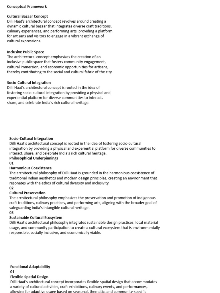 Dilli Haat: A Cultural Bazaar Design | PDF | Sustainability ...
