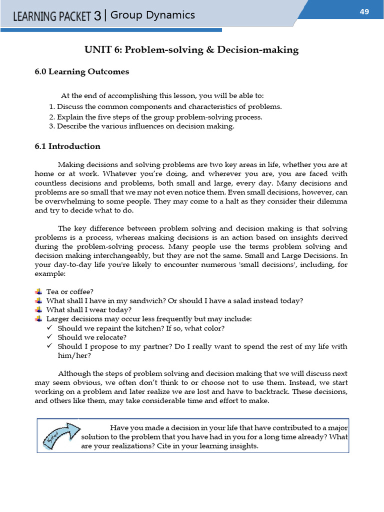LP-3.1-in-Group-Dynamics-21-22 | PDF | Decision Making | Group Decision Making