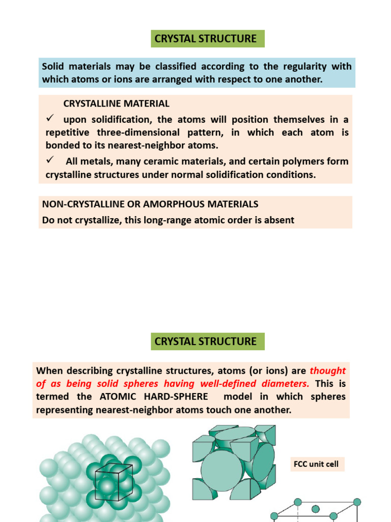 Crystal Structure | PDF | Crystal Structure | Crystal