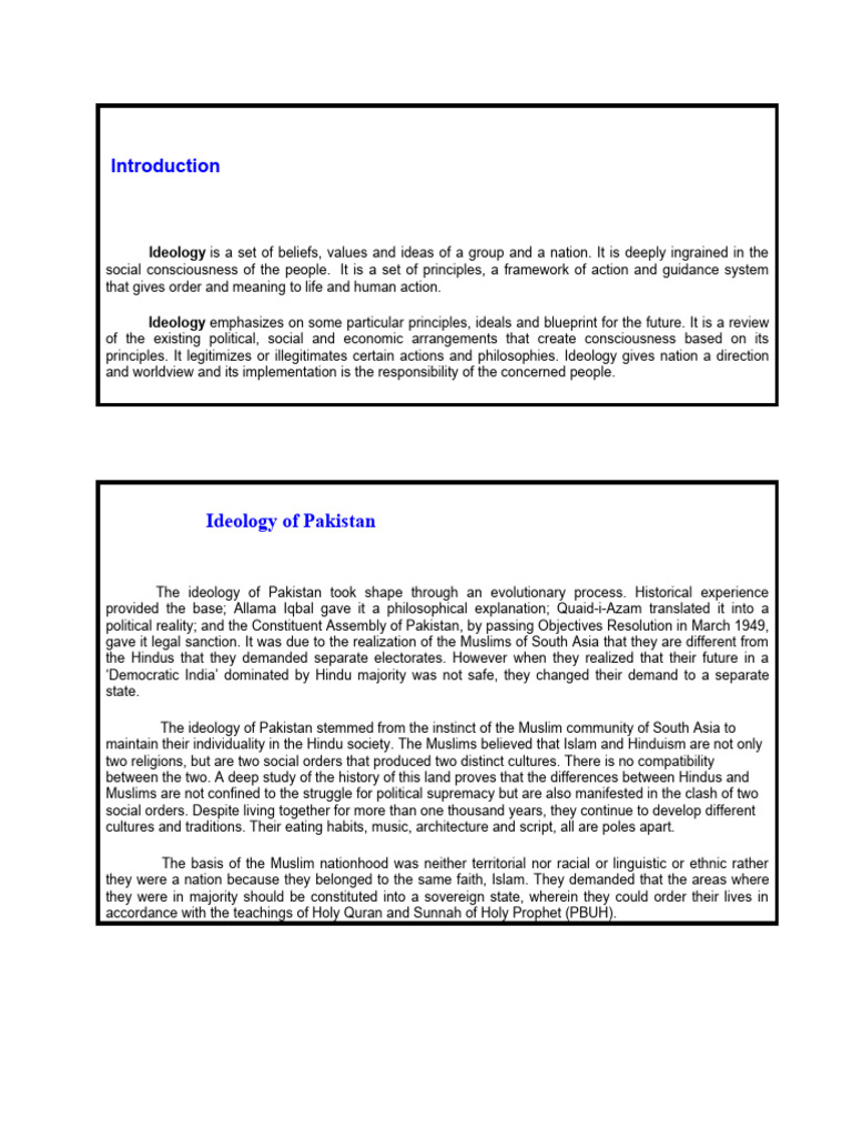 Pakistan Studies | PDF | Two Nation Theory | Ideologies