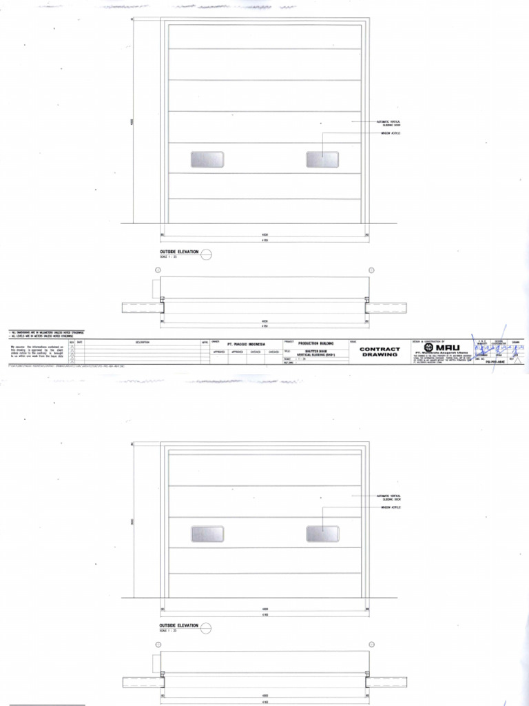 Shutter Door Elevation | PDF
