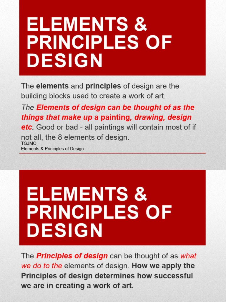 Elements and Principles of Design Guide | PDF | Typefaces | Composition ...