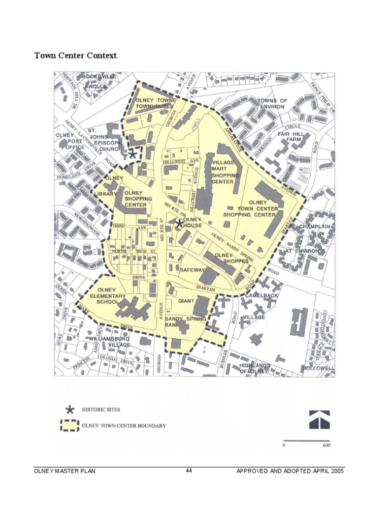 Town Center Context Olney Master Plan 44 Approved and | PDF