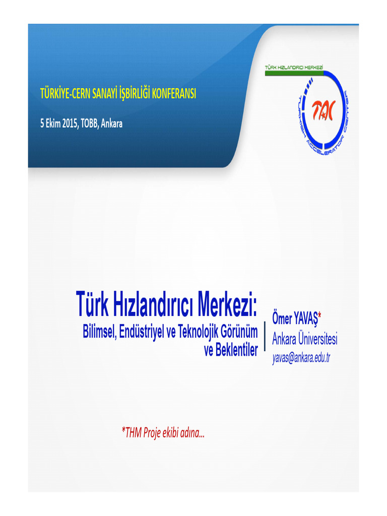 07 - Türk Hızlandırıcı Merkezi THM@TOBB | PDF