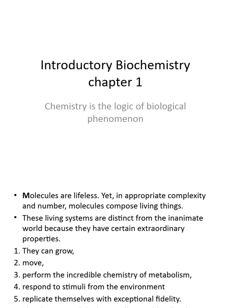 Lec 1 Intro Biochem | PDF | Cell (Biology) | Organelle Lec 1 Intro Biochem | PDF | Cell (Biology) | Organelle