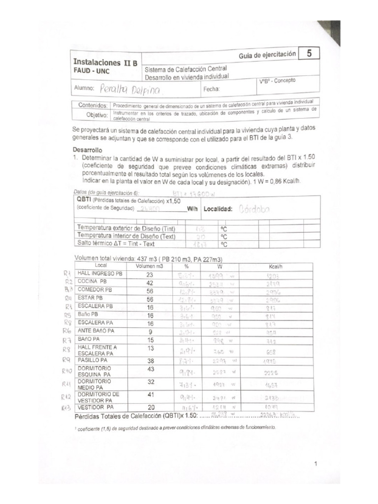 Guia de Ejercitacion - 5 Instalaciones 2 FAUD UNC | PDF