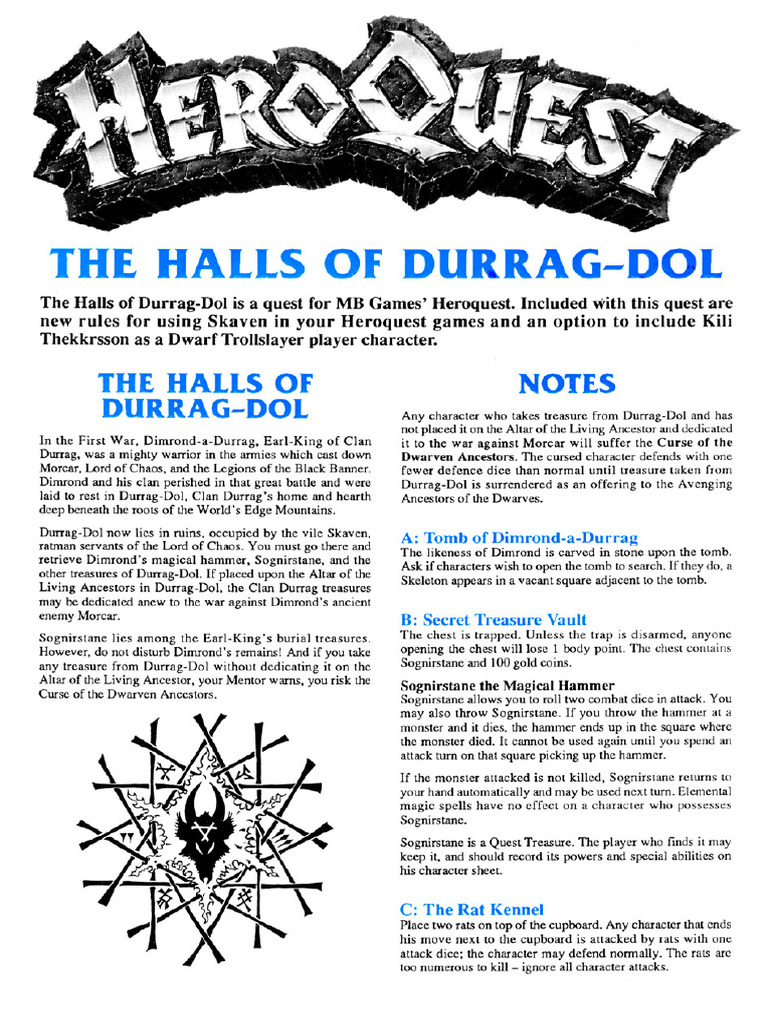 HeroQuest - Questbook - White Dwarf Edition 134 | PDF