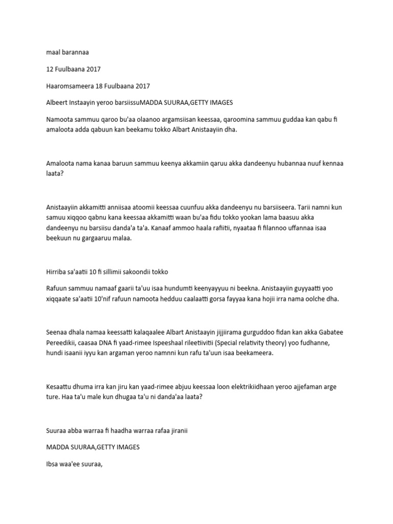 Seenaa Albert Einstein | PDF