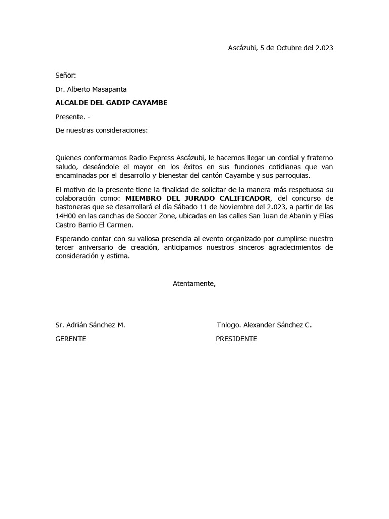 Alcalde Cayambe | PDF