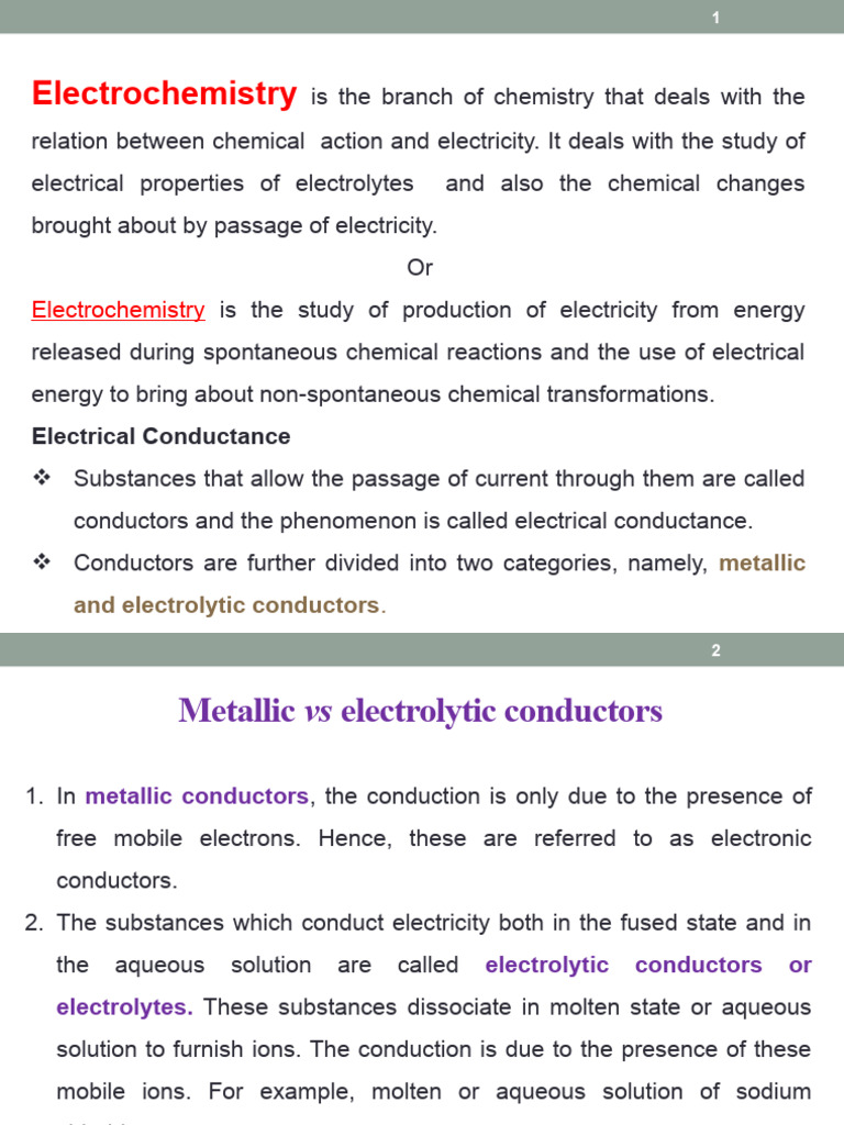 Electrochemistry Slides | PDF | Lithium Ion Battery | Rechargeable Battery