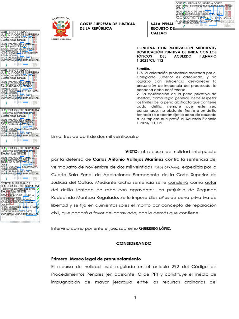 Resol N 23-0418 Suspensión Excepcional de Pena X Edad 25 Años DL 1585 | PDF | Castigos | Derecho ...
