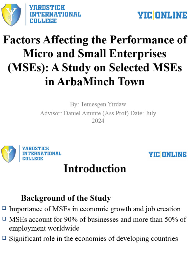 MSE Performance Presentation | PDF | Methodology | Economies