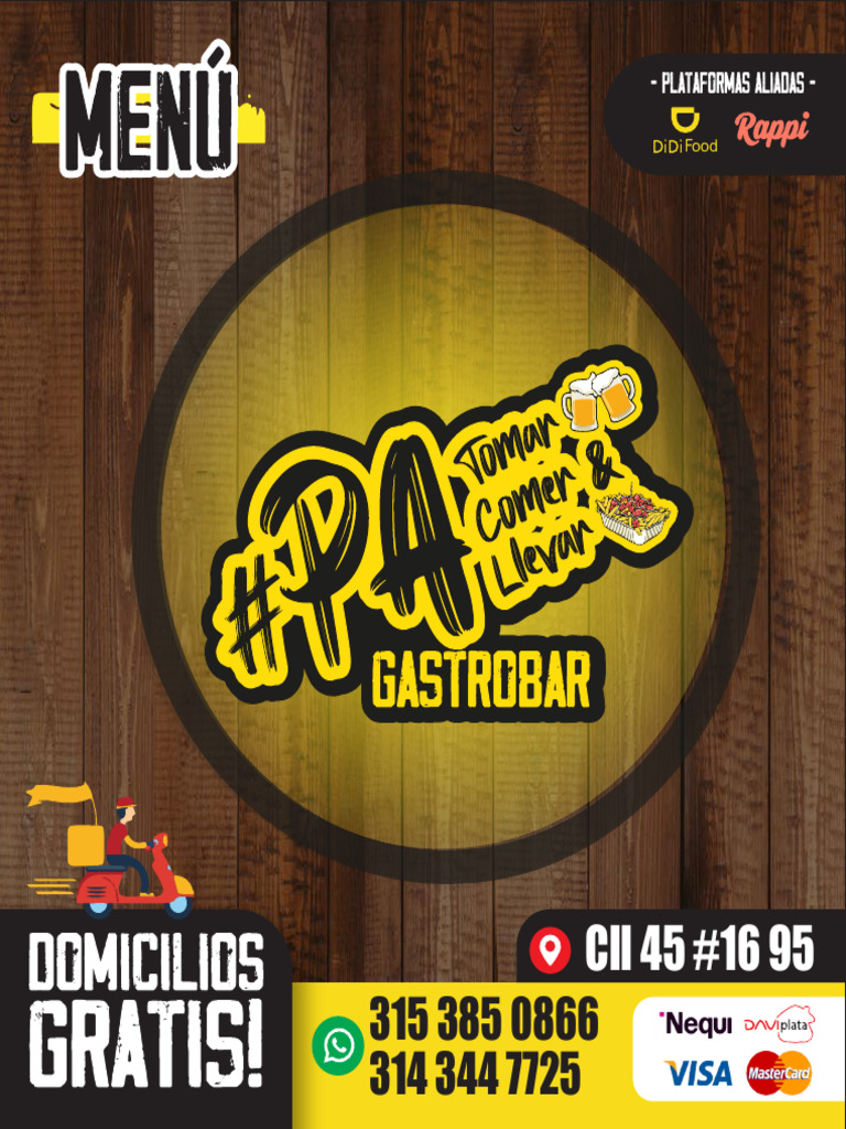 (Pa'Comer&Pa'Llevar) Carta Digital 2024 | PDF | Cocinando | Preparación ...