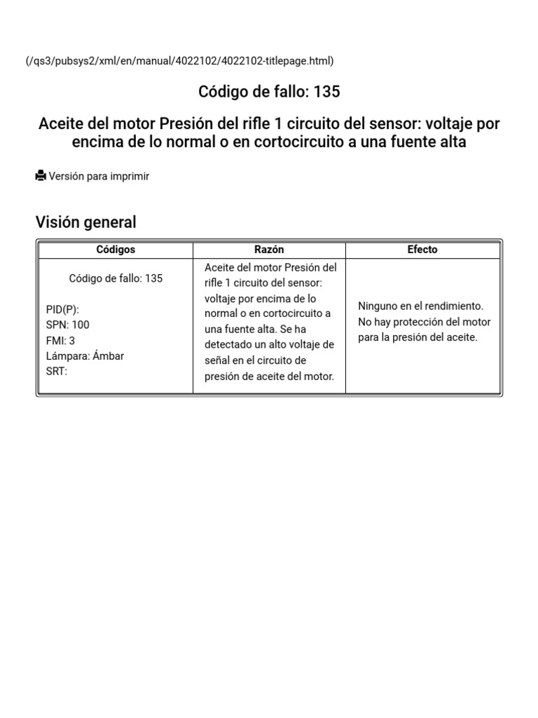 Codigo de Falla 135 | PDF | Red eléctrica | Electricidad
