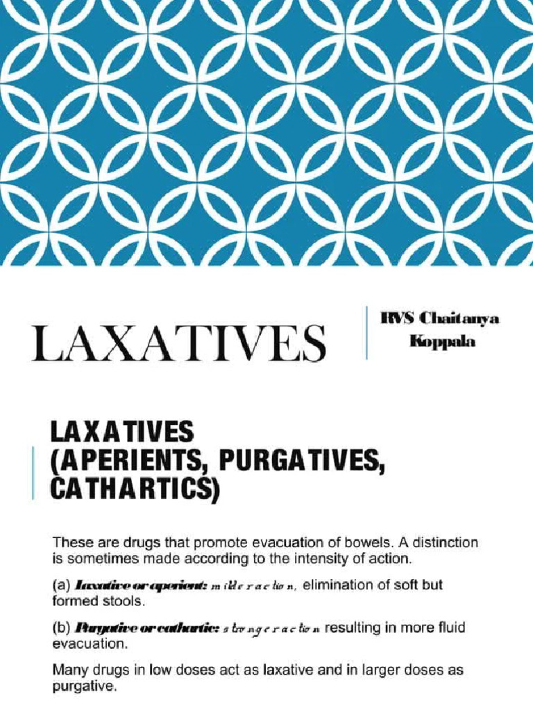Laxative and Purgative | PDF