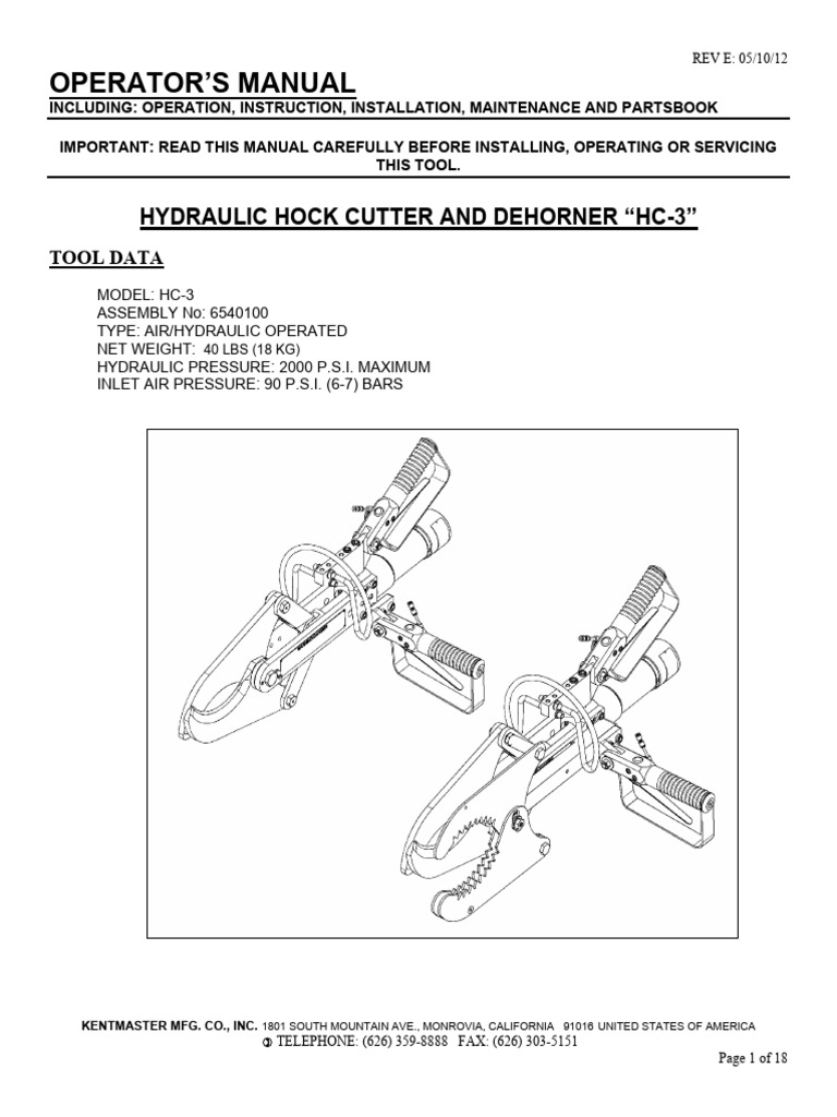 Manual - Alicate HCIII - KentMaster | PDF | Screw | Equipment