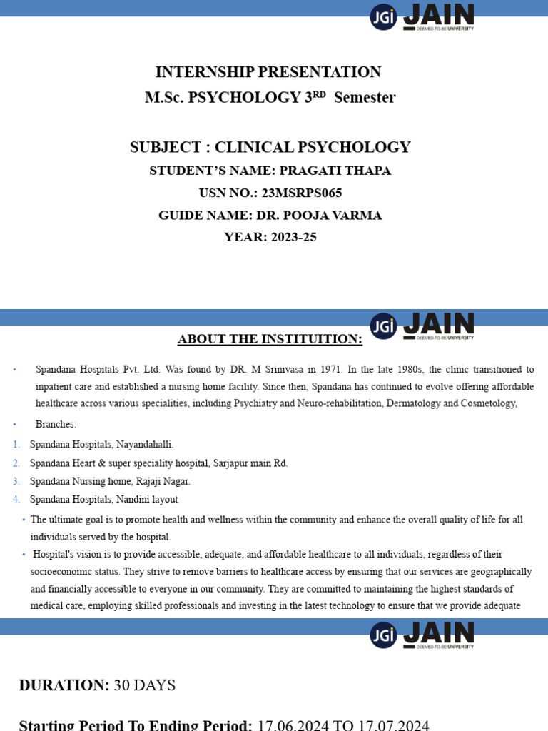 Clinical Psychology Internship | PDF | Obsessive–Compulsive Disorder | Anxiety