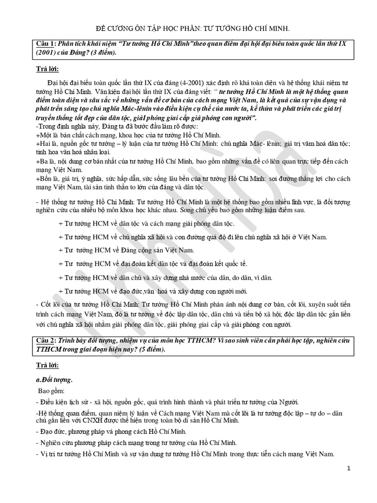 De Cuong TTHCM kt4d1 210720040905 | PDF