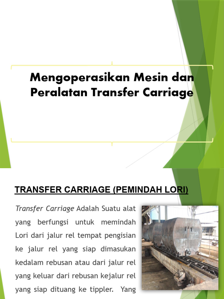 Panduan Operasional Transfer Carriage | PDF