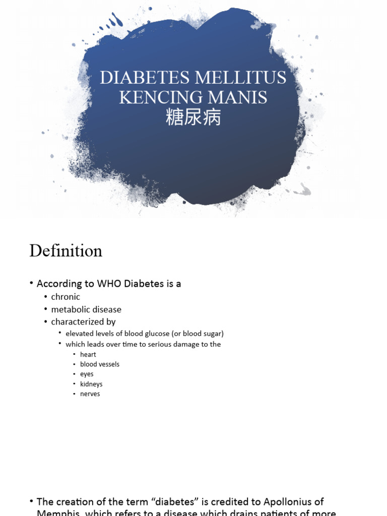 Diabetes Mellitus Overview and Management | PDF | Diabetes | Insulin