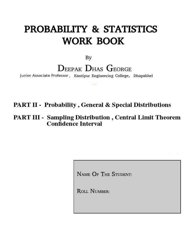 2023 Workbook Part 2 and 3 - Merged | PDF | Standard Deviation | Probability Distribution