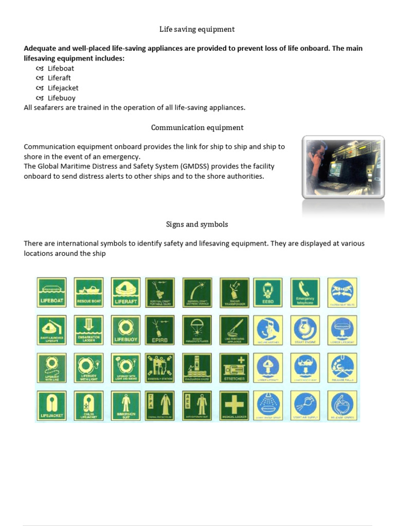 Essential Life-Saving Equipment Overview | PDF