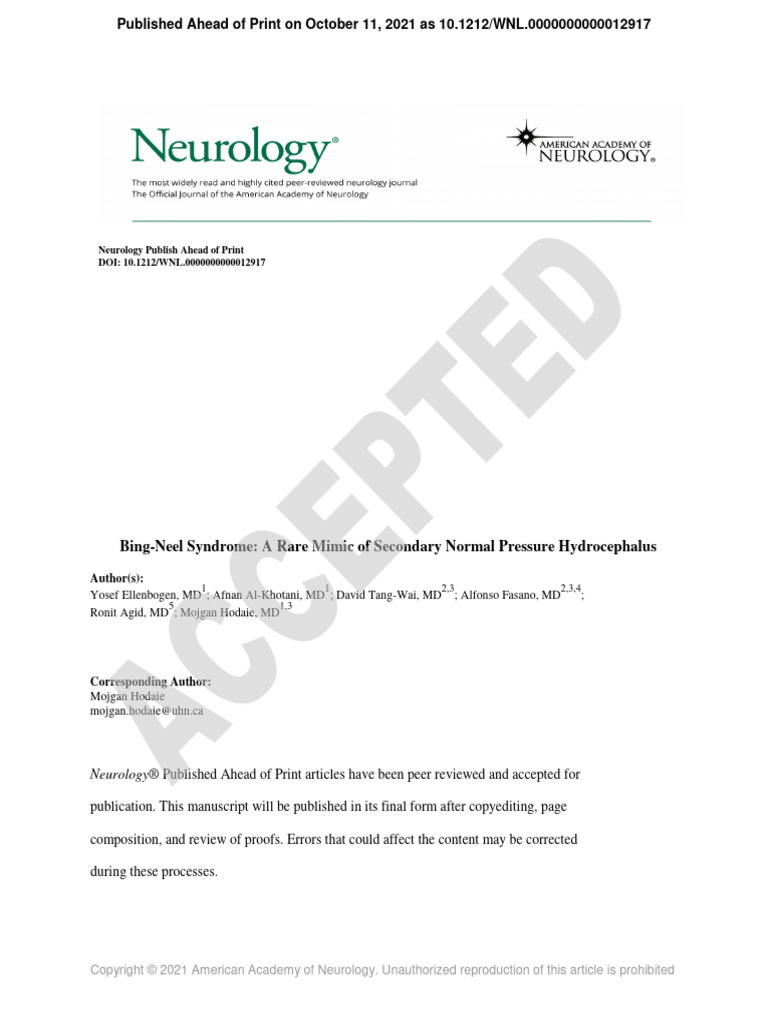 Big-Neel Syndrome | PDF | Cerebrospinal Fluid | Nervous System