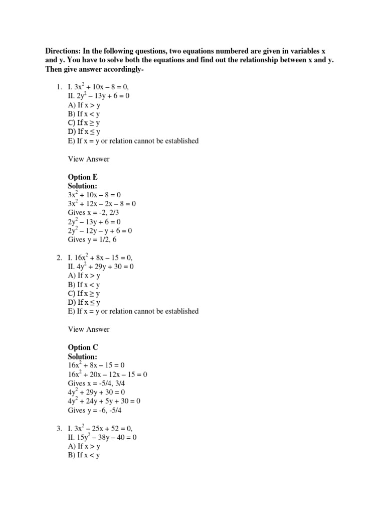 Quadratic Equations | PDF | Equations | Mathematics