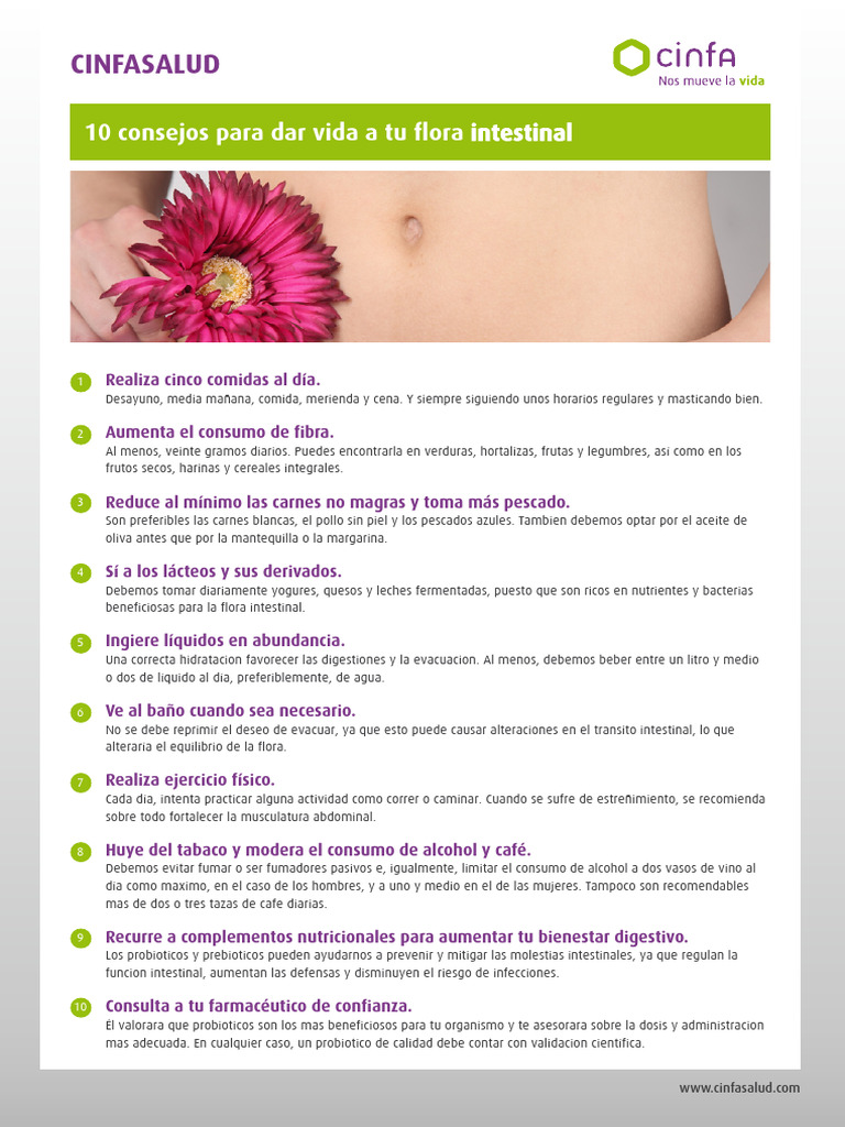 Mejora tu flora intestinal: 10 consejos | PDF | Productos lácteos