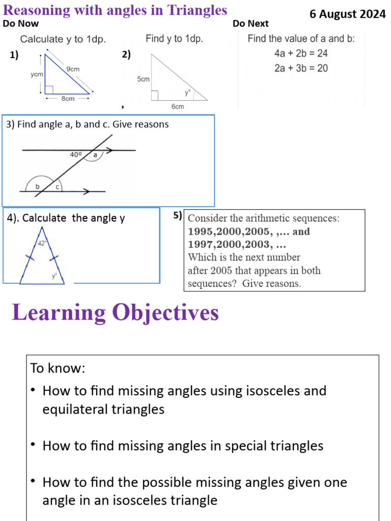 5.2D Reasoning With Triangles RSE 1 | PDF | Triangle | Geometric Shapes