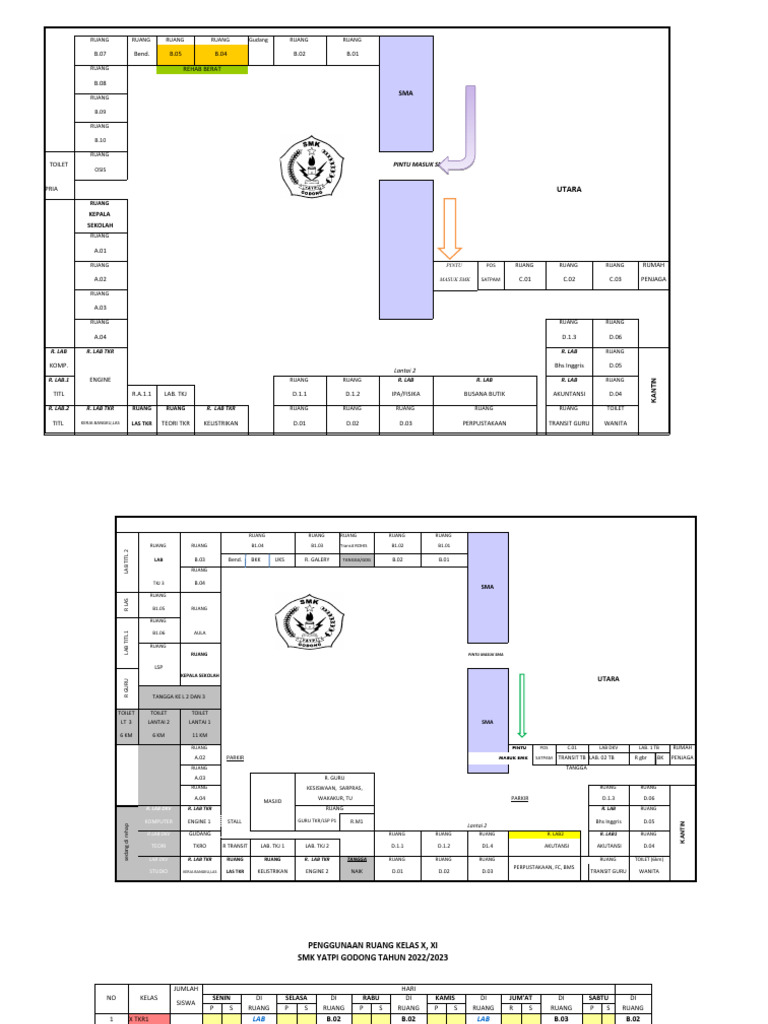 Penggunaan Ruang Kls X, Xi 2024 Dkv-2 | PDF