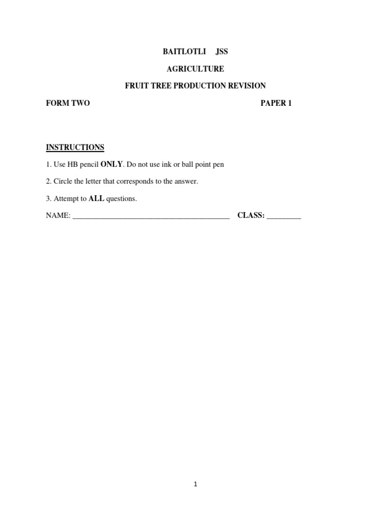 Revision Fruit Tree Production Pdf Grafting Horticultural Techniques
