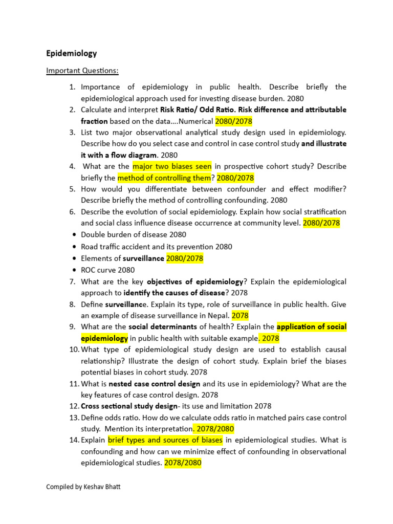 Epidemiological Approaches and Concepts | PDF | Epidemiology | Cohort Study