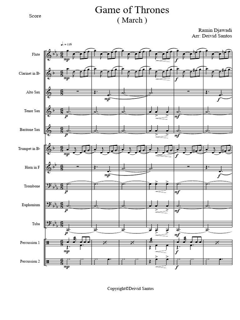 GOT - Full Scores | PDF | Marching Bands | Music