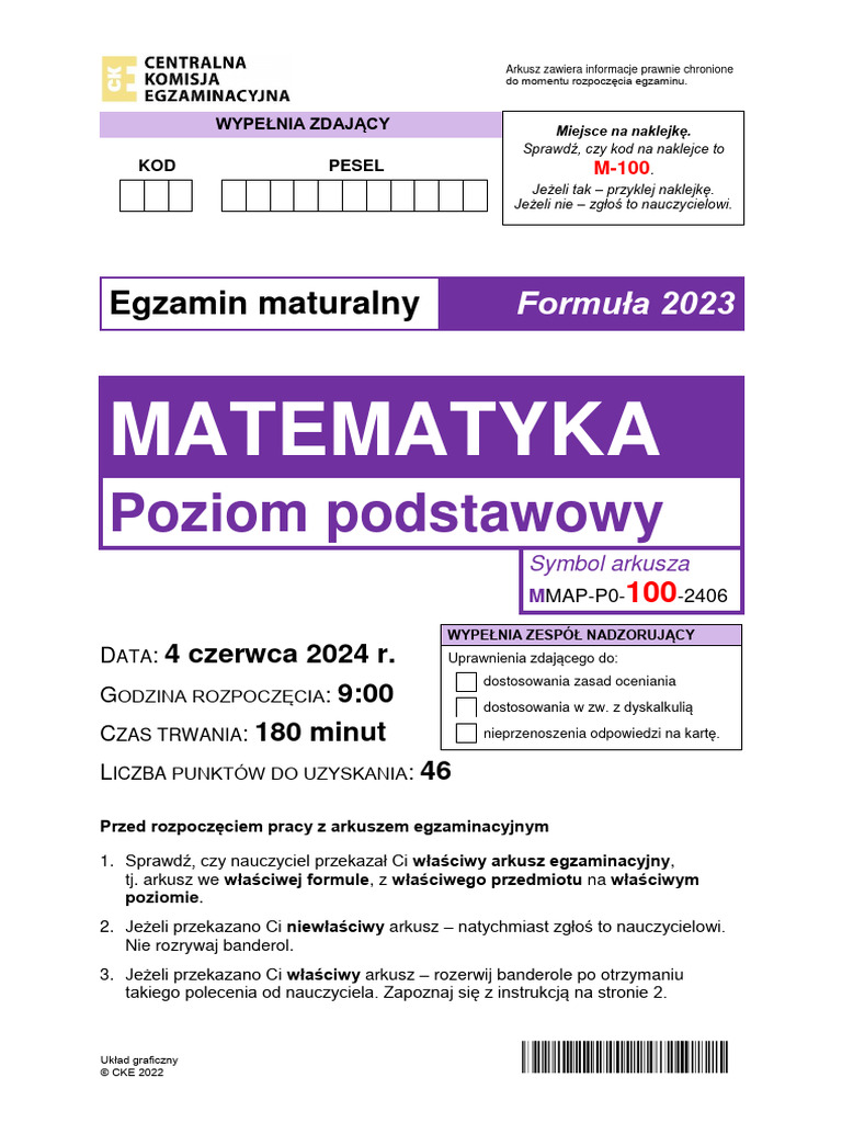 Arkusz 2024 Czerwiec PP | PDF