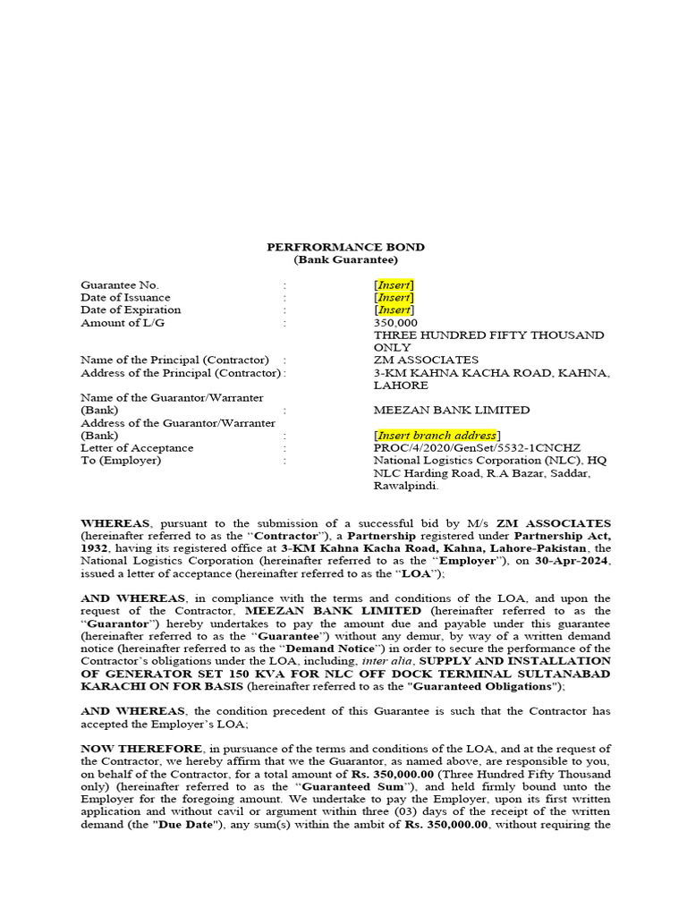 Guarantee Sample Text | PDF | Guarantee | Surety