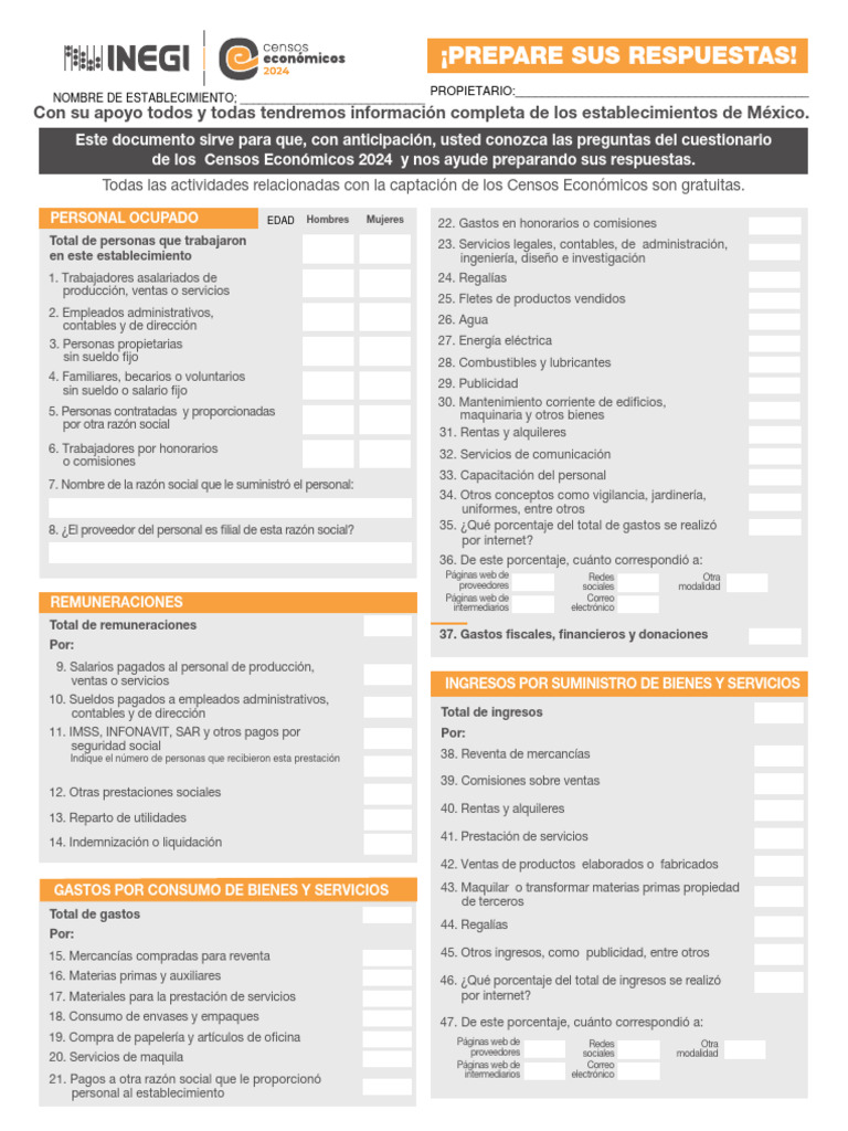 Inegi 2024 Prepare-Respuestas-Ce24 PDF Modificado 2 Veces | PDF ...