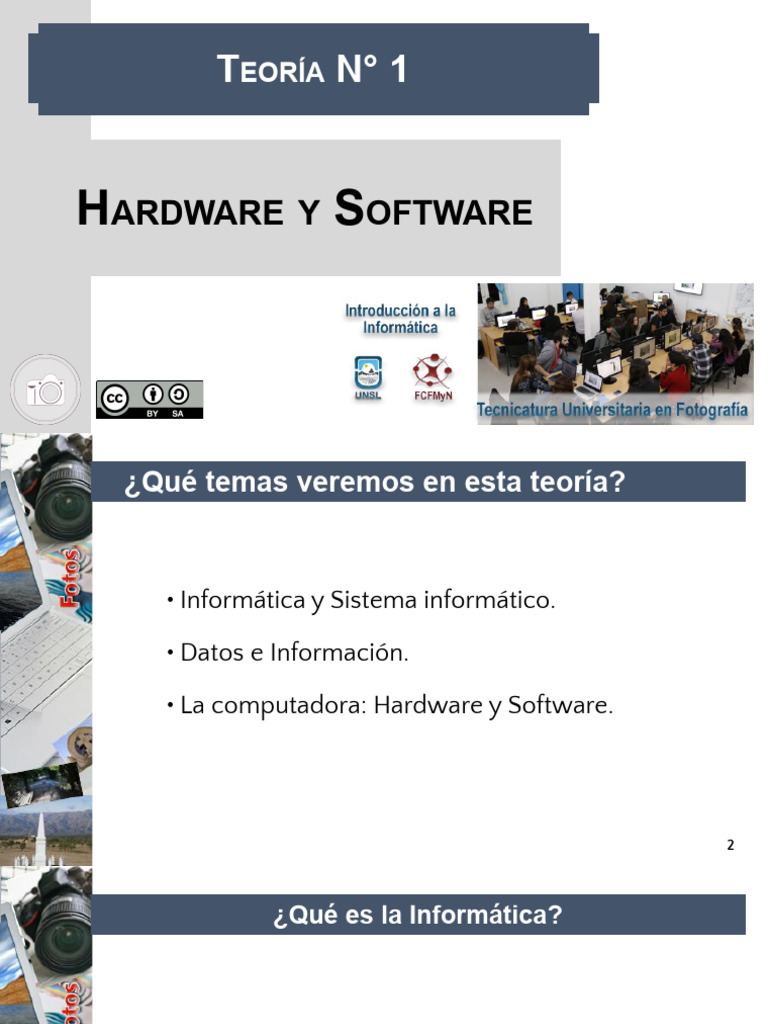 Informática: Hardware y Software | PDF | Periférico | Hardware de la computadora