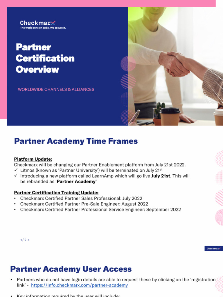 Checkmarx Partner Certification Overview - Learn Amp | PDF