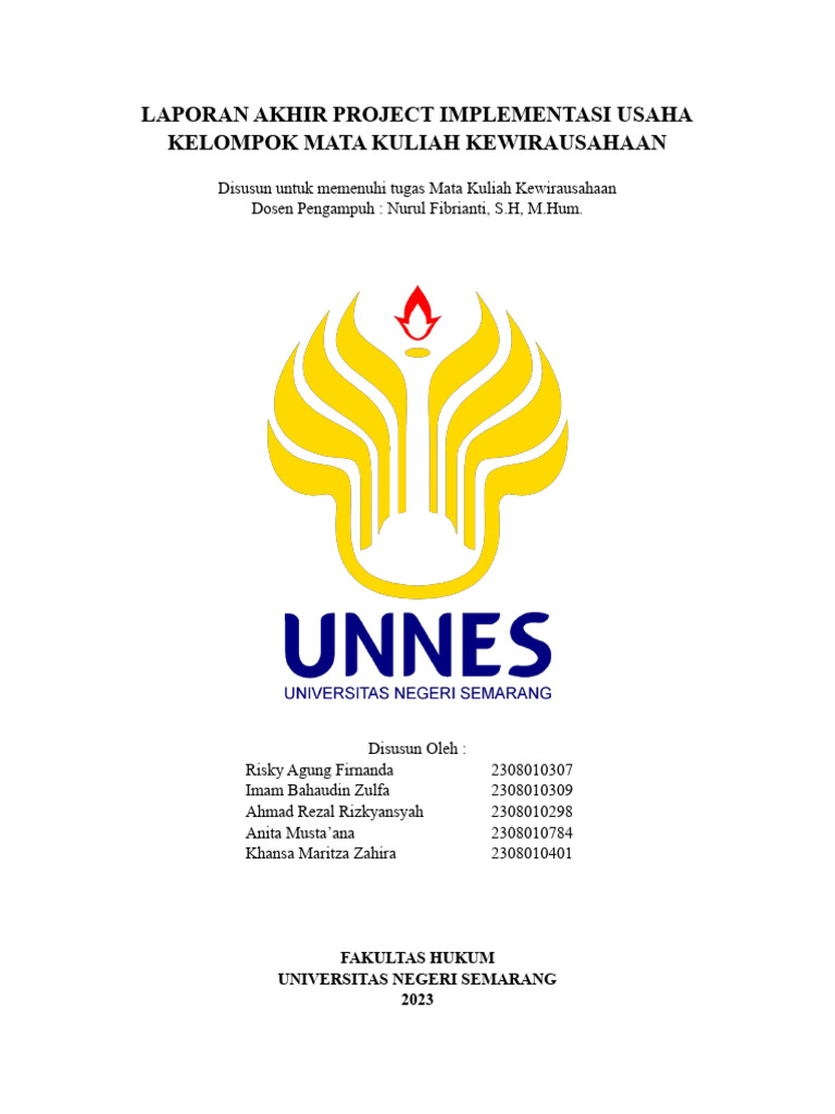 Laporan Akhir Project Implementasi Usaha | PDF | Bisnis | Komputer