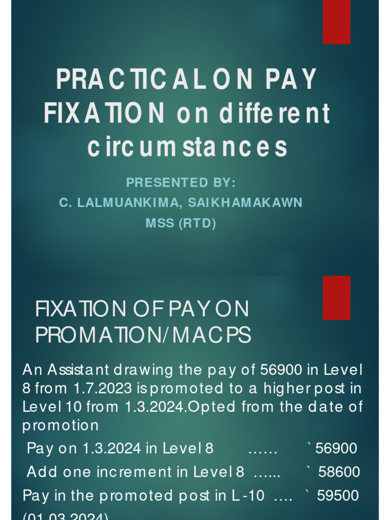 Practical On Pay Fixation | PDF