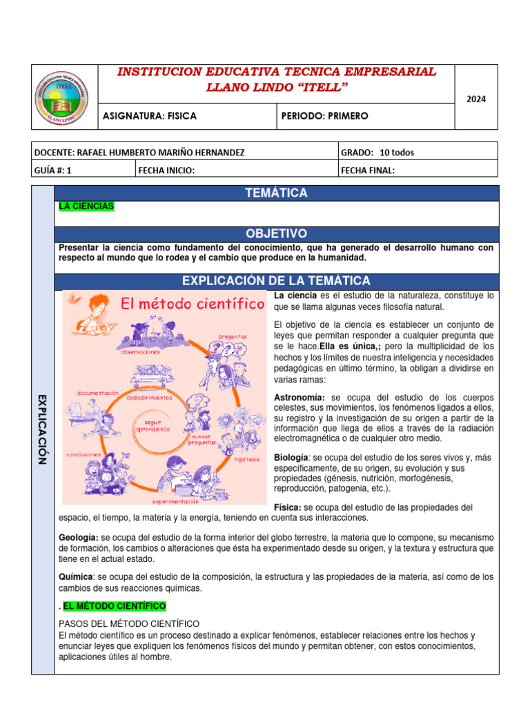 Introducción a la Ciencia y Física | PDF | Teoría | Método científico